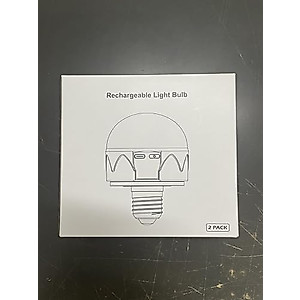 2Pack Rechargeable Light Bulbs with Remote E26/E12 Battery Operated Light Bulb 2200mAh, 3 Color Temperatures/Timer/Dimmer/Color Changing Puck Lights with Remote, Cordless Light Bulb for Non-Hardwired