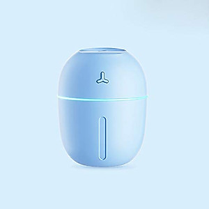 Easytoy Portable Mini Humidifier, 300mlCool Mist Humidifier, USB Personal Desktop Aromatherapy Diffuser with LED Light for Baby Bedroom Travel Office Car, Auto Shut-Off, 2 Mist Modes, Super Quiet