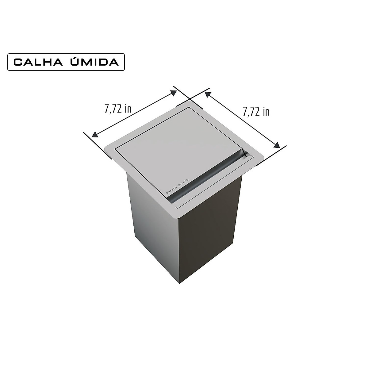 Stainless Steel Compost Bin for Kitchen Countertop Mounted, 1.32 Gallon Kitchen Compost Container with Lid, Compact and Easy Clean, Stainless Steel