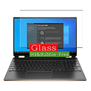 Synvy Tempered Glass Screen Protector Film, Compatible with HP Spectre x360 15-eb0015TX 15-eb0000 15.6" 9H Screen Protectors Guard （Active Area Cover Only）