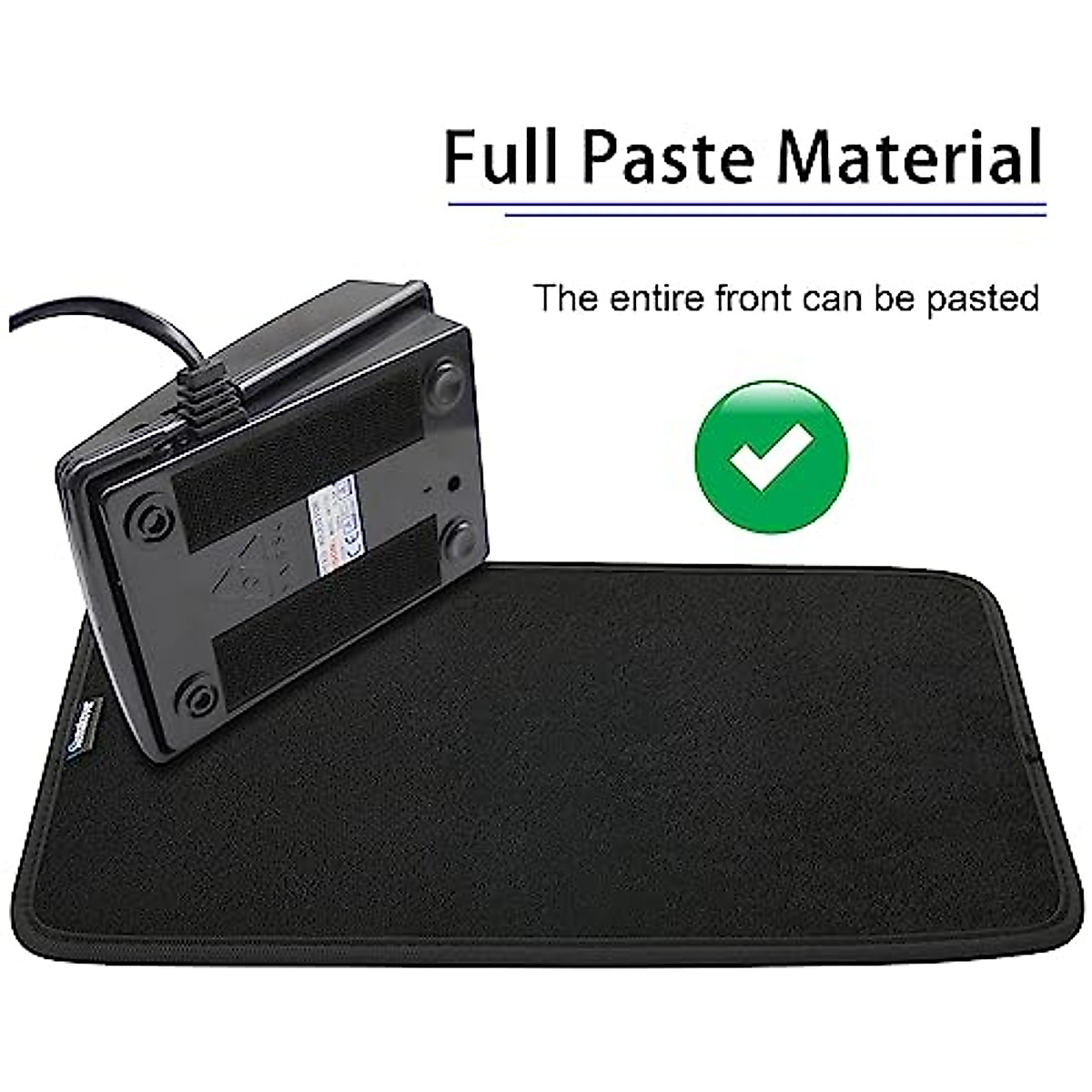 Upgrated Sewing Machine Foot Pedal Pad, Stay in Place Mat for Sewing Pedal, Non Slip Rubber and Sticky Strips Make Sure Foot Pedals and Pads Stay in Place, Sewing Accessory, 12”x7”, 1/5” Thick