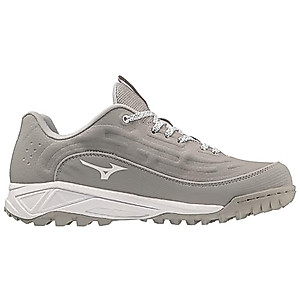 Mizuno Women's Ambition 3 FP Low AS Softball Cleat, Grey-White, 5.5