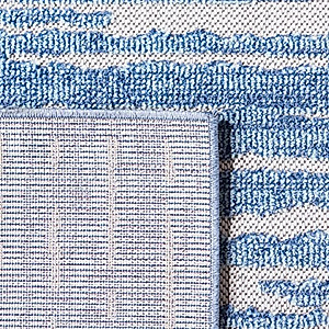 Safavieh Cabana Collection Area Rug - 5'3" x 7'6", Blue & Beige, Non-Shedding & Easy Care, Indoor/Outdoor & Washable-Ideal for Patio, Backyard, Mudroom (CBN506M)