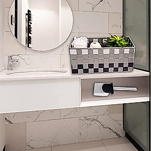 Toilet Basket Tank Topper -Bathroom Storage Topper-Bathroom Toilet Organizer -Storage Basket for Bathroom