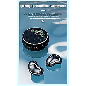 Wireless Earbuds,TWS Bluetooth 5.1 Headset IPX7 Waterproof True Wireless Headphones with Microphone Hi-Fi Sound in Ear Earphones for Music,Home Office (Gold)