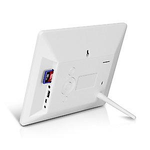 Aluratek 8 Inch WiFi Digital Photo Frame with Touchscreen IPS LCD Display and 8GB Built-in Memory,White