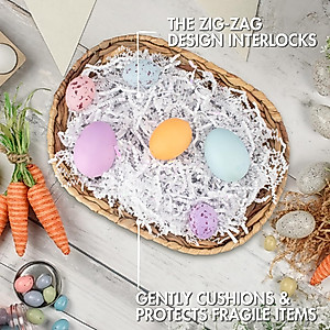 Crinkle Cut Paper Shred Filler (1/2 LB) for Gift Wrapping & Basket Filling - Diamond White | MagicWater Supply