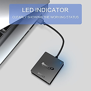 SmartQ C501A XQD Card Reader, Sony XQD Reader Compatible with Sony G/M Series USB Mark XQD Card, Lexar 2933x/1400x USB Mark XQD Card for Windows/Mac OS. USB 3.0 XQD Memory Card Reader (Type A)