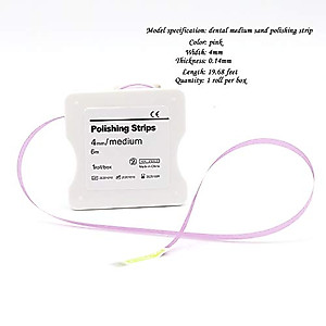 Dental Polishing Strip Floss Tape for Teeth Dental Finishing Whitening Strips Teeth Cleaning Tool Dental Filling Tape Tooth File Strip (Pink)