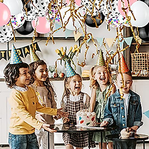 Bxxwin Cow Party Balloons Supplies, 12 Inch Cow Pattern Printed Balloons Black White Pink Latex Balloons Confetti Balloons Set for Kids Birthday Baby Shower Party (60PCS)