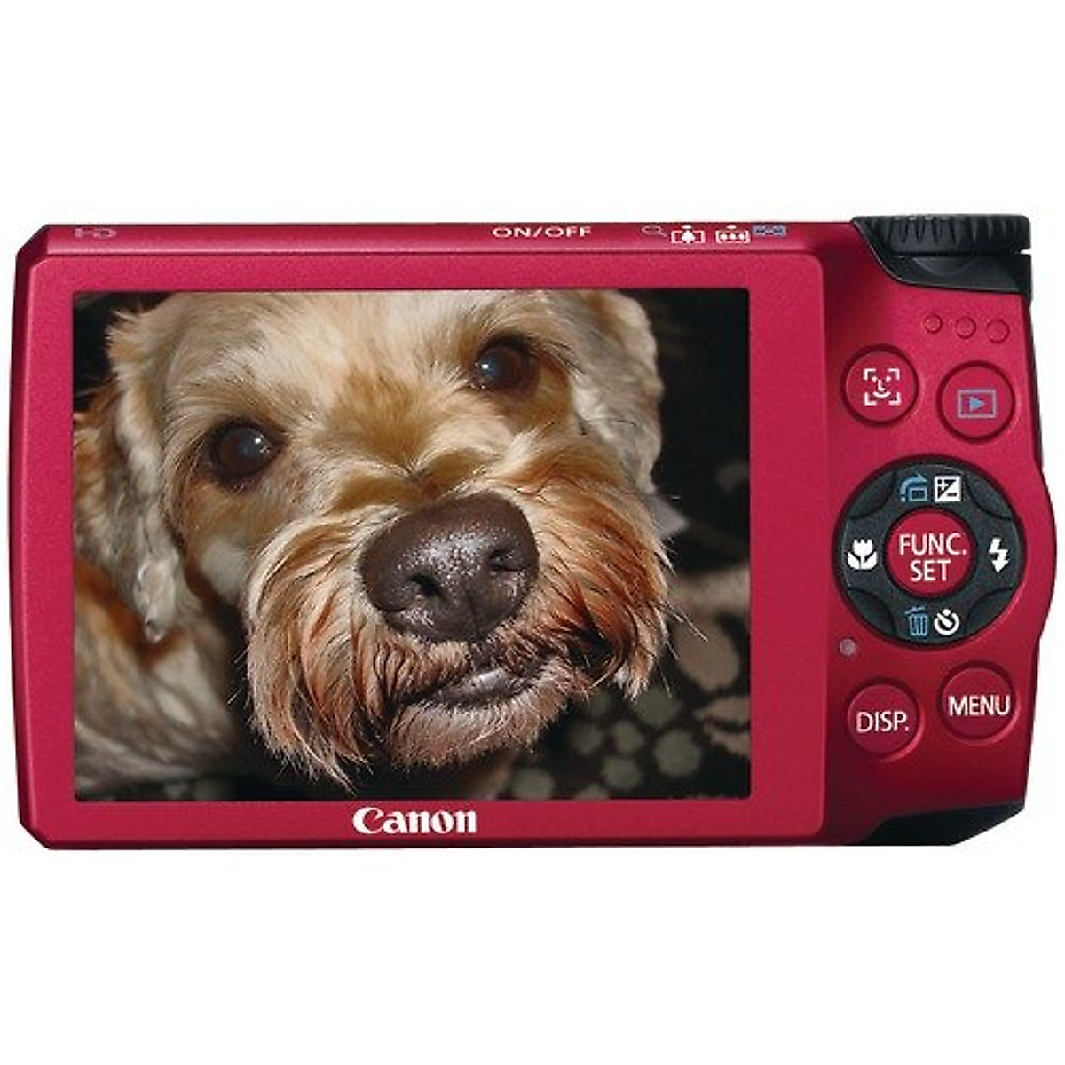 Canon Powershot A3300 IS 16 MP Digital Camera with 5x Optical Zoom (Red)