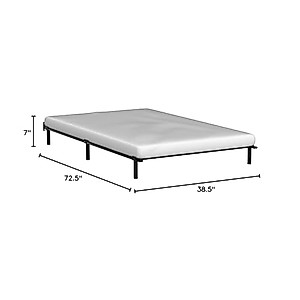 ZINUS Paige Compack 7 Inch Heavy Duty Bed Frame, for Box Spring and Mattress Sets, Twin, Black