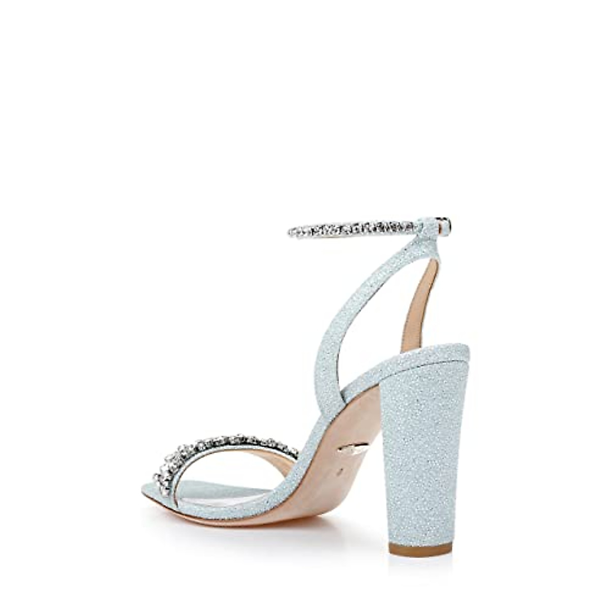 Badgley Mischka Women's TASMINE Heeled Sandal, Soft Blue, 9