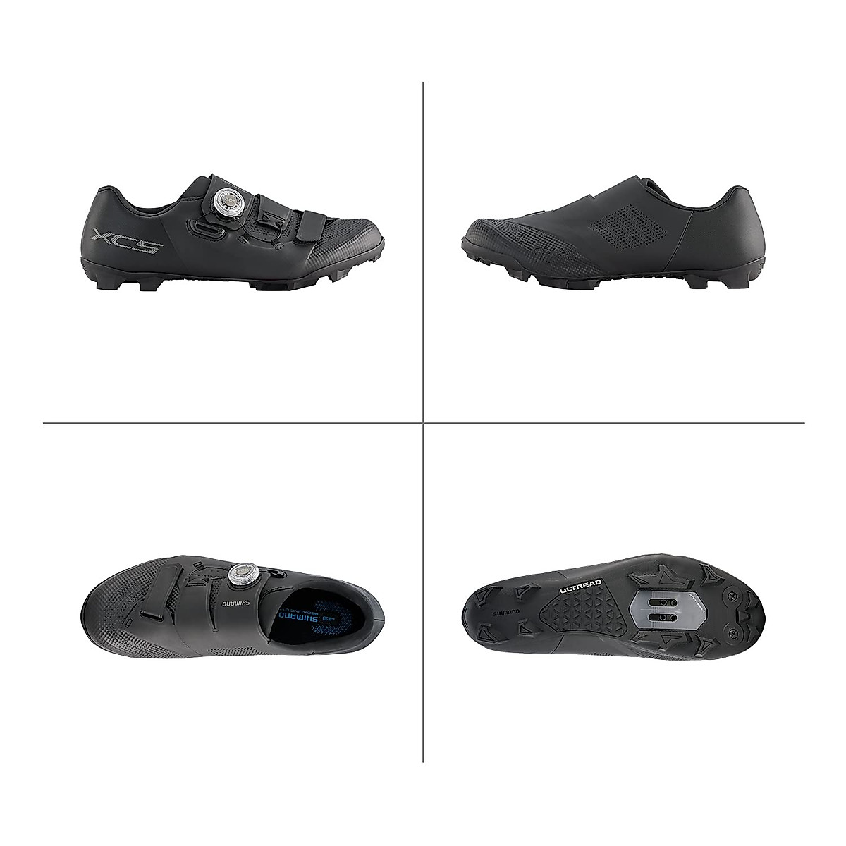 SHIMANO SH-XC502 High-Performance Men's XC Cycling Shoe, Black, 11-11.5