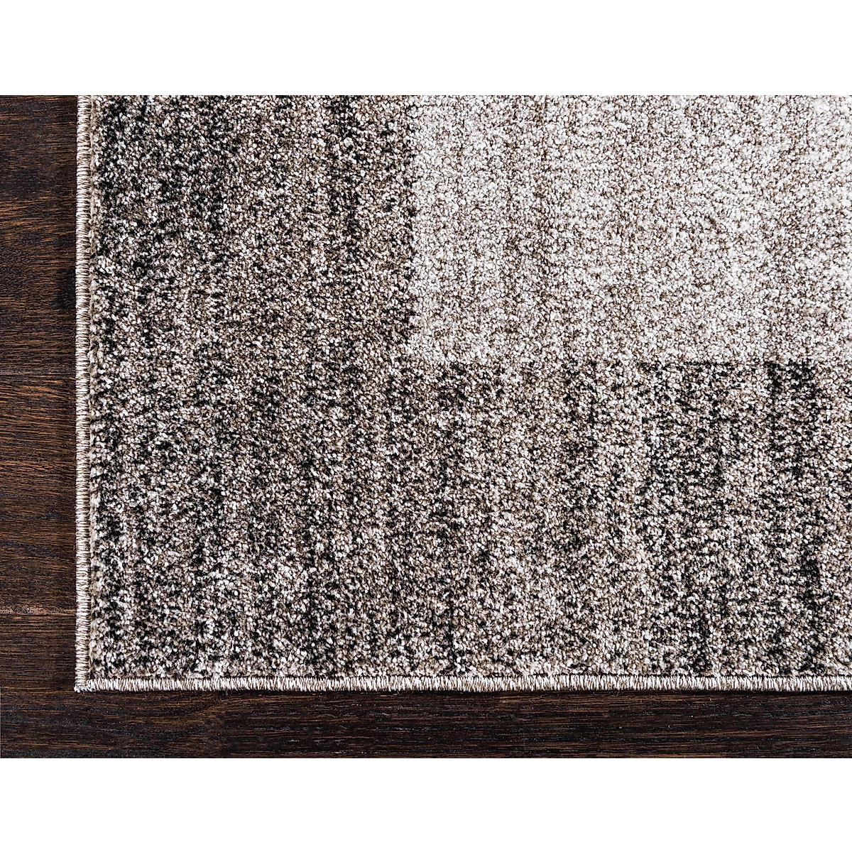 Unique Loom Del Mar Collection Area Rug - Abigail (9' x 12' Rectangle, Light Gray/ Black)