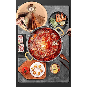 304 Stainless Steel Moroccan Tagine Pot,Non Stick Tagine Stainless Steel Tower Stew Dry Pot Non-stick Slow Cooker Seafood High Lid Pan Electromagnetic Cooker Moroccan Tajine Casserole,Gold,26cm