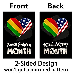 Nepnuser Black History Month Garden Flag African American National Holiday Party Decoration Equality Social Celebration Double Sided Lawn Front Yard Sign