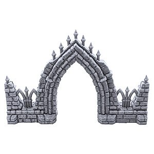Cemetery Ruins Bundle by Terrain4Print, 3D Printed Tabletop RPG Scenery and Wargame Terrain for 28mm Miniatures