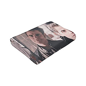 Stefan Salvatore Throw Blanket Super Soft Fleece Blanket for Couch Bed Sofa Car，Lightweight Plush Blankets for Women Men Kid Bedroom Living Rooms Office All Season 50"x40"