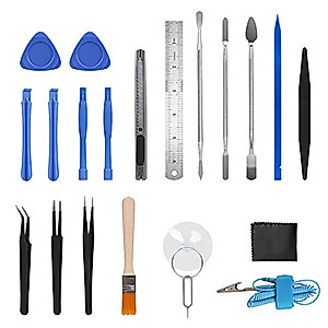 Syntus Electronic Repair Tool Kit with Magnetic Driver Kit, 80 in 1 Professional Precision Screwdriver Set with Portable Pouch for iPhone, iPad, MacBook, Gaming Console, Controller, Black and Blue