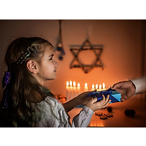 Iconikal Self-Adhesive Gift Tag Labels, Hanukkah, 100-Count