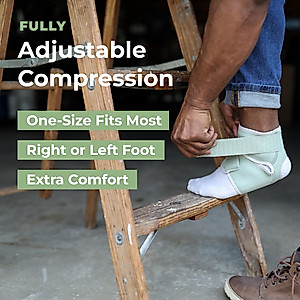 CleanPrene Ankle Brace- Sustainable, Biobased Support for Ankle- One Size, Fits Left or Right Foot,Green