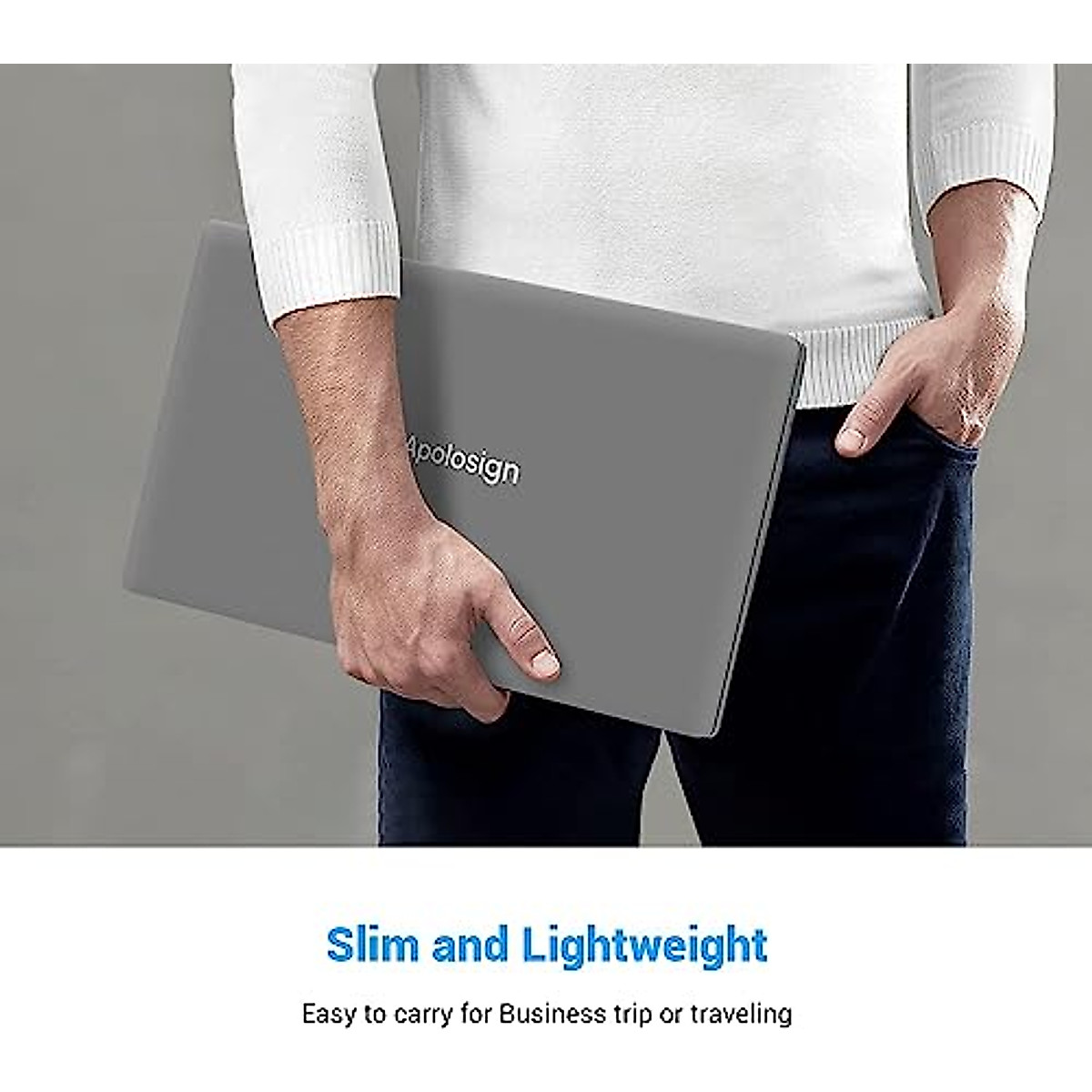 ApoloSign 15.6'' Laptop, 12GB RAM 512GB SSD, Windows 11 Laptop Computer, Intel Jasper Lake N5095(up to 2.8GHz), FHD IPS Display, Ultra Slim, Mini-HDMI