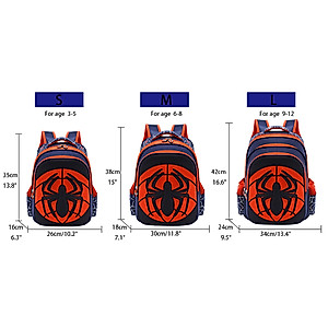 Dasellbag Comic Bookbag for Boys And Girls Toddler School Backpack Elementary Student Waterproof Lightweight Schoolbag(L-M)