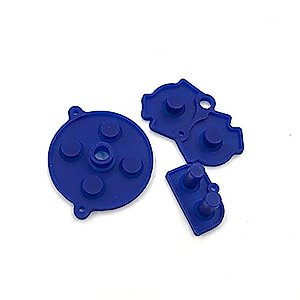 Colorful Conductive Rubber Pad Buttons A-B D-pad for GBA Gameboy Advance Silicone Start Select Keypad (Blue)