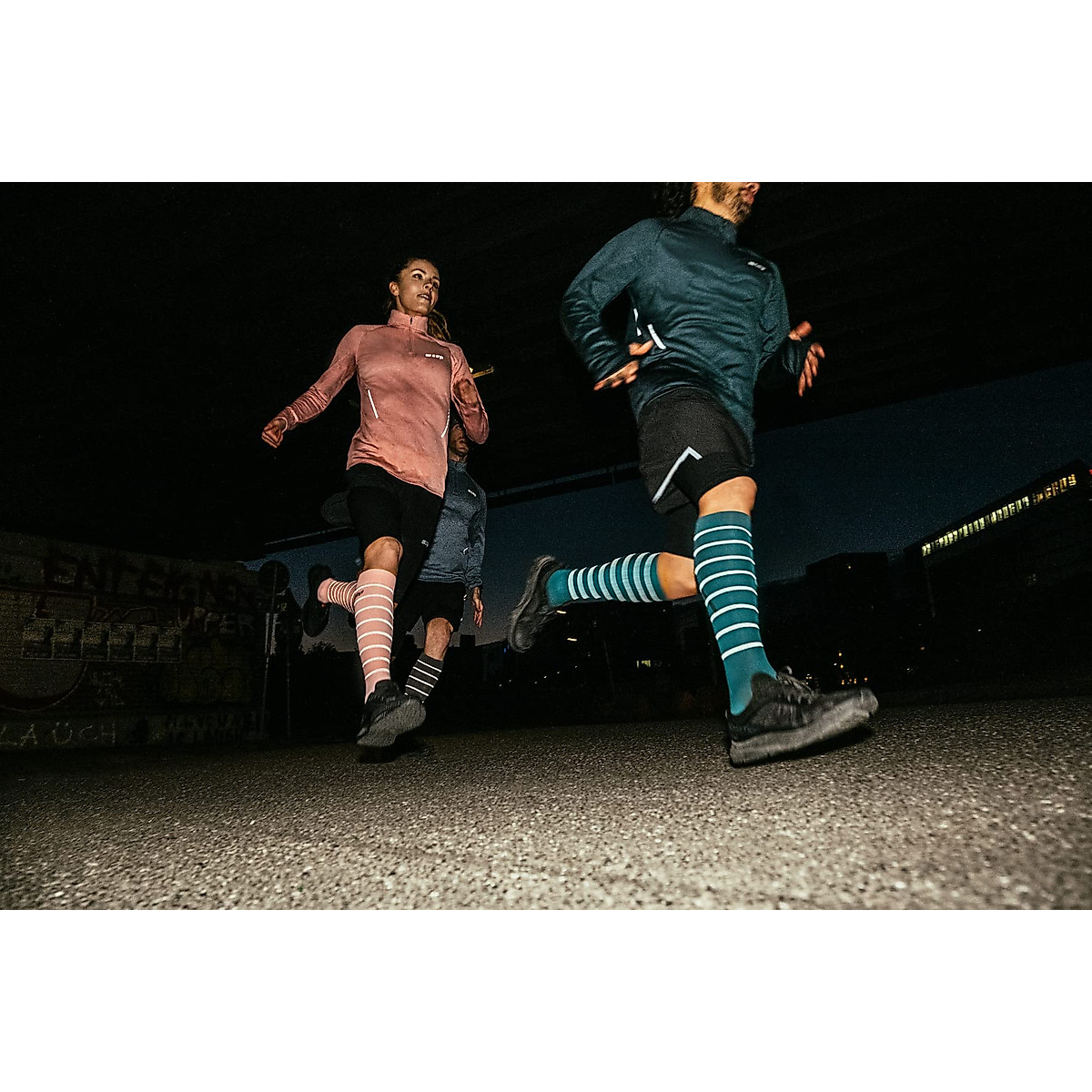 CEP Reflective Calf Sleeves, Neon Yellow, Men, III