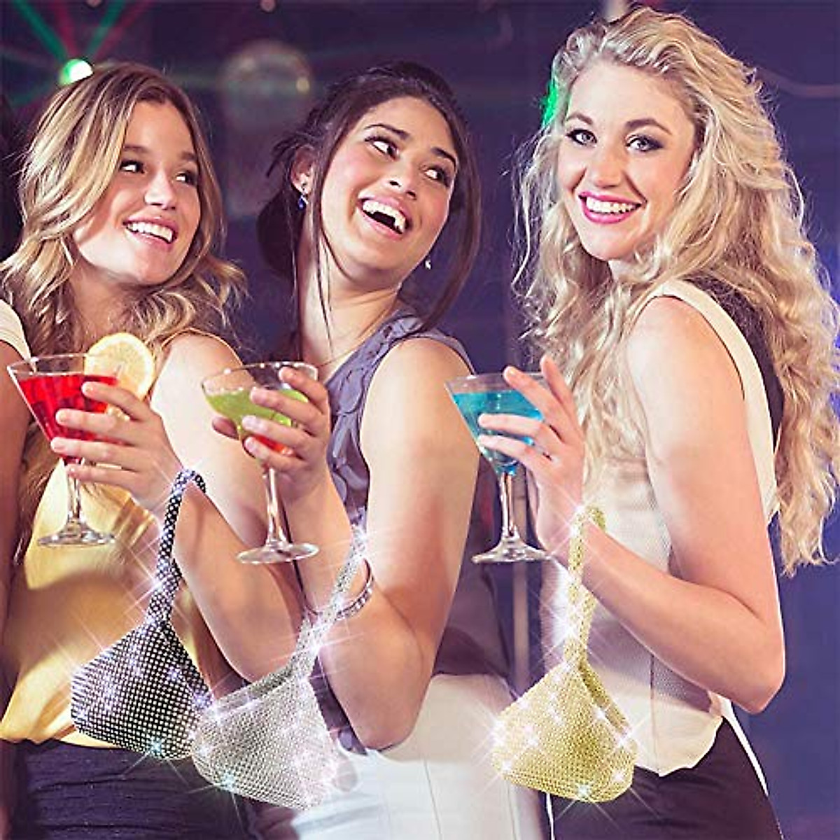 JIAN YA NA 2 Pcs Fashion Women Bridesmaid Lady Girl Bride Evening Clutch Bag for Prom Cocktail Party Wedding Engagement