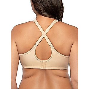 Vanity Fair Womens Medium Impact Sports For Breathable, Moisture Wicking, Padded Cups Up To Ddd Bra, Wireless - Neutral, 44C US