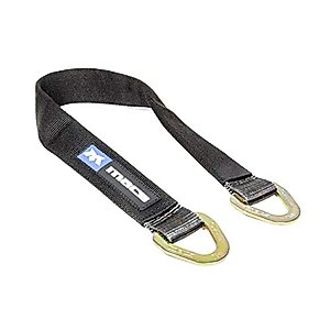 Mac's Tie Downs 121736 Black 36" x 2" Axle Strap with Delta Ring and Protective Sleeve - 10,000 lb Load Capacity