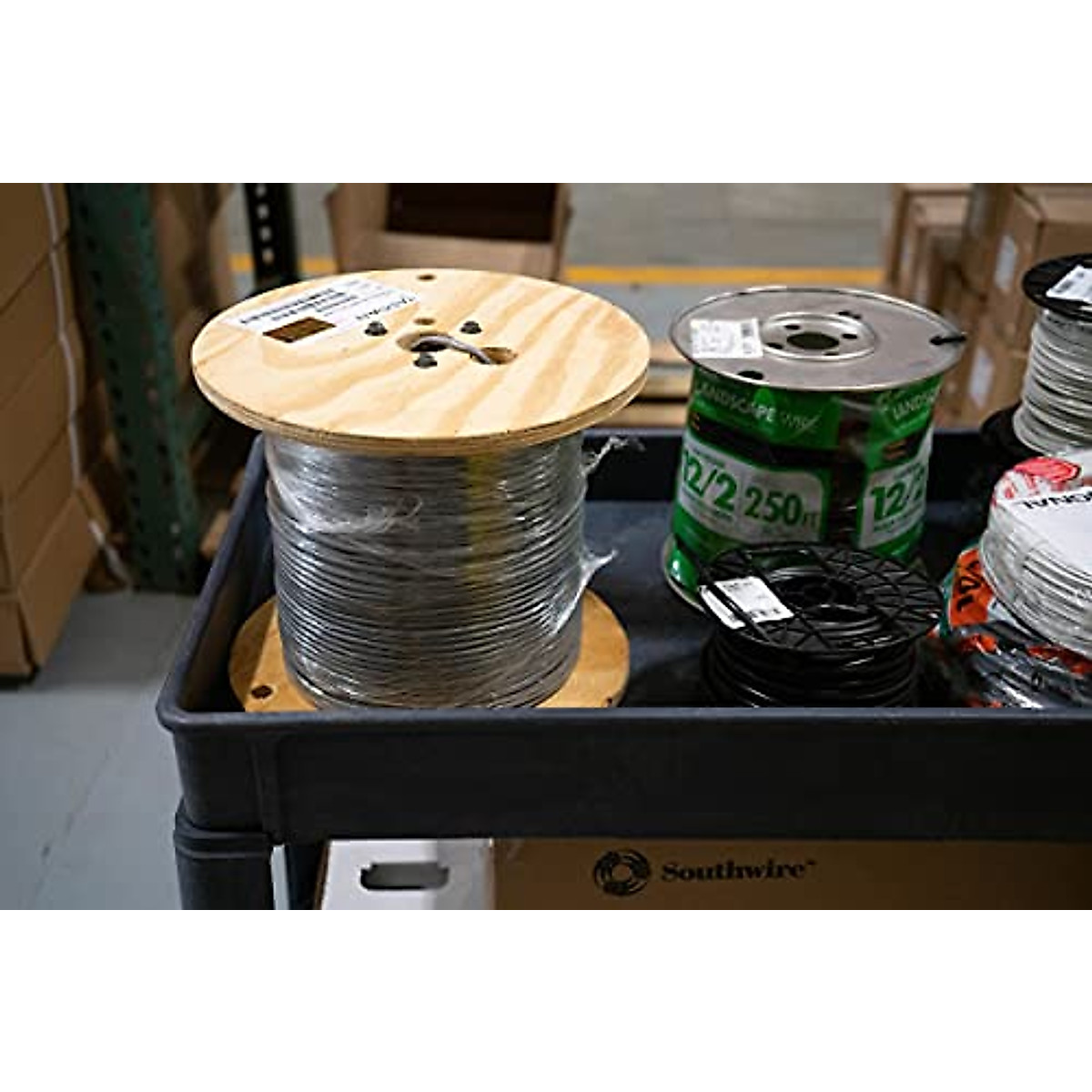 Southwire 65240340 Small 2 Shelf Utility/Service Cart, Lipped Shelves, 500 Lbs Capacity for Warehouse/Garage/Cleaning/Manufacturing