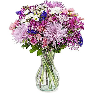 OVERNIGHT DELIVERY | Purple Extravagance Flowers with Vase | Arabella Bouquets (Fresh Cut Flowers)