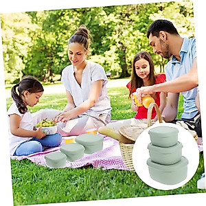 VINTORKY 3 Silicone Food Storage Boxes Airtight Containers with Lids for Portable Meal Box