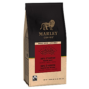 Marley Coffee One Love, 100% Ethiopian, Medium Roast, Ground Coffee, 10 Ounce (Pack of 3)