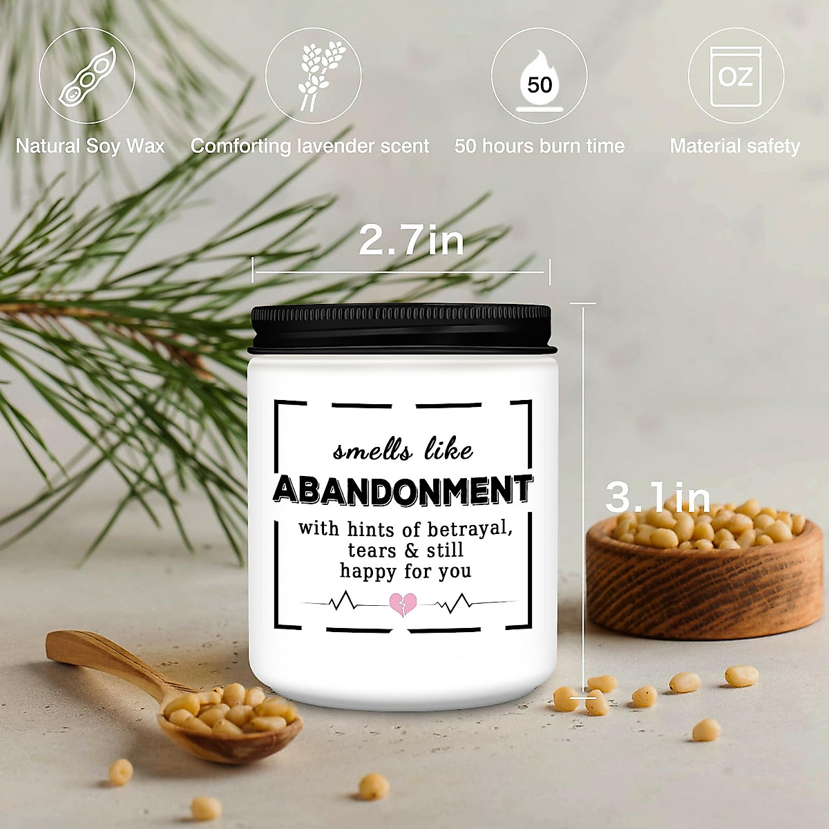 Homsolver Coworker Leaving Gifts For Women, Best Friend Farewell Retirement Gifts For Women, Going Away Goodbye Candle Gifts For Coworkers, Friends, Boss, Work Bestie