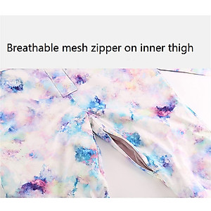 YEEFINE Women's Ski Suit One Piece Jumpsuits Snowboard Suits Winter Outdoor Waterproof Snowsuits Overalls(C2, XL)