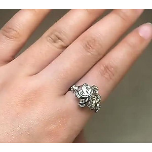 The Galadriel Nenya Charm Ring 3ct 5A Zircon with love jewelry box ~ Rings of Power ~ 925 Sterling Silver ring for women ~ silver white
