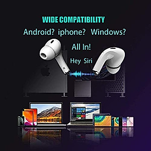 EEAABBR Bluetooth 5.3 Headphone True Wireless Earbuds Air pro 2 with 30H Charging Case,Built-in 2 mic Noise Cancelling in Ear Buds pro 3 IPX7 Waterproof Compatible with iPhone Android for Sports