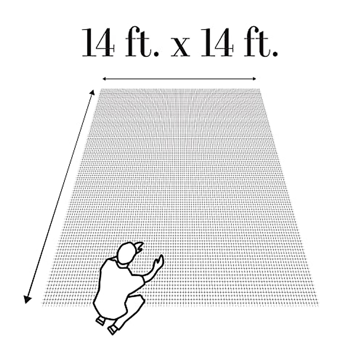 Dalen Bird X Protective Mesh Netting - Keep Birds and Pests Away from Your Garden – Non Toxic - Made in The USA - 14' x 14'