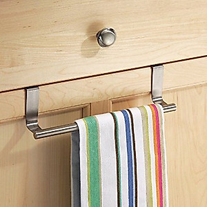 Bluelans Over Kitchen Cabinet Door Tea Hand Towel Rail Rack Holder Hanger Storage - 23cm