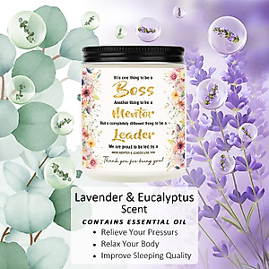 Boss Gifts for Women, Gifts for Boss Lavender Scented Candles, Bosses Day Gifts for Her or Him, Boss Gifts, Bosses Day Decorations Natural Soy Wax Candle, New Year Gift for Boss