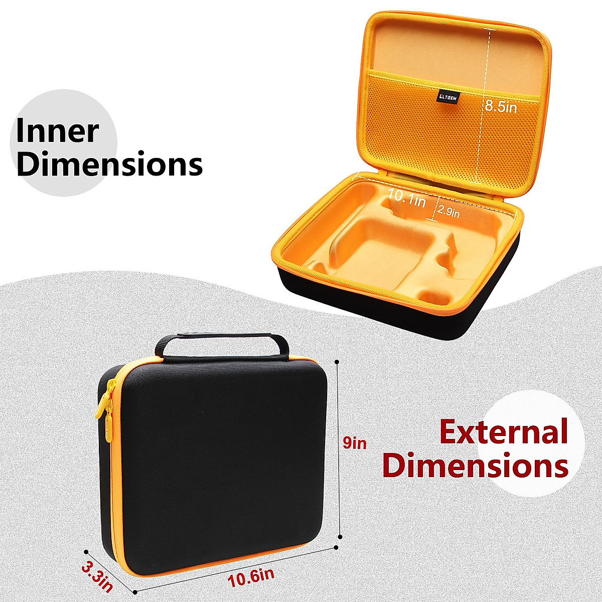 LTGEM Case Compatible with DEWALT DCF680N2 8V MAX Cordless Screwdriver, Batteries and Charger, Case Only