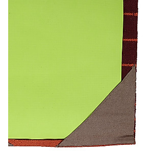 KD Yoga Rug Blanket Convert Plastic Yoga Mat to Eco Friendly 100% Cotton Reipping with Corner Pocket (Red-Orange)