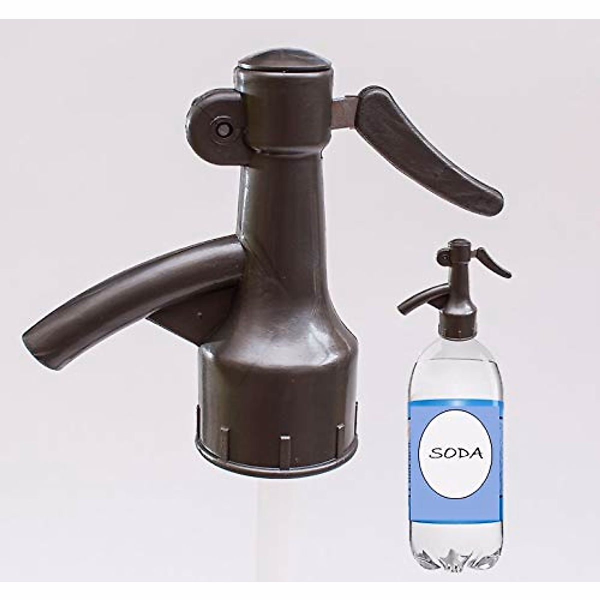 Sodafall Fizz Saver Soda bottle dispenser for seltzer/club soda and soda pop (grey)