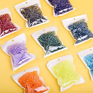 10 Strands 4mm Rondelle Crystal Glass Beads, Micro 48 Faceted Tiny Glass Beads Diamond Cut Gemstone Strand Loose Beads Sparkly Beads for DIY Jewelry Making,Gold