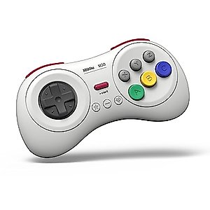 8Bitdo M30 Bluetooth Controller for Switch, Windows and Android, 6-Button Layout for SEGA’s Classic Games (White)