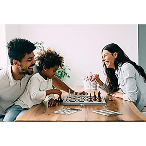 Fun Family Chess Set for Kids & Adults - Wooden Board Game for Learning Chess